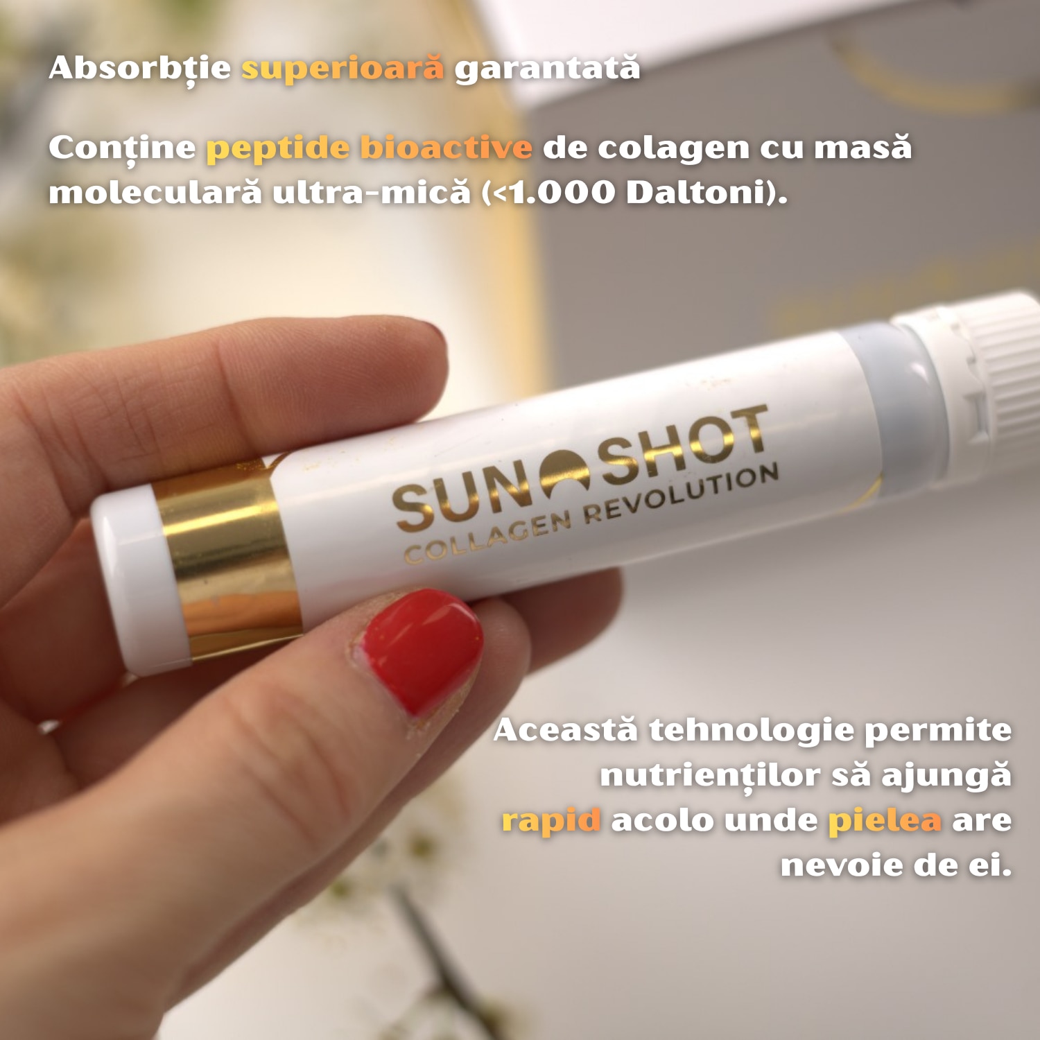 Colagen lichid, supliment alimentar Infinity Sun Shot Collagen ...