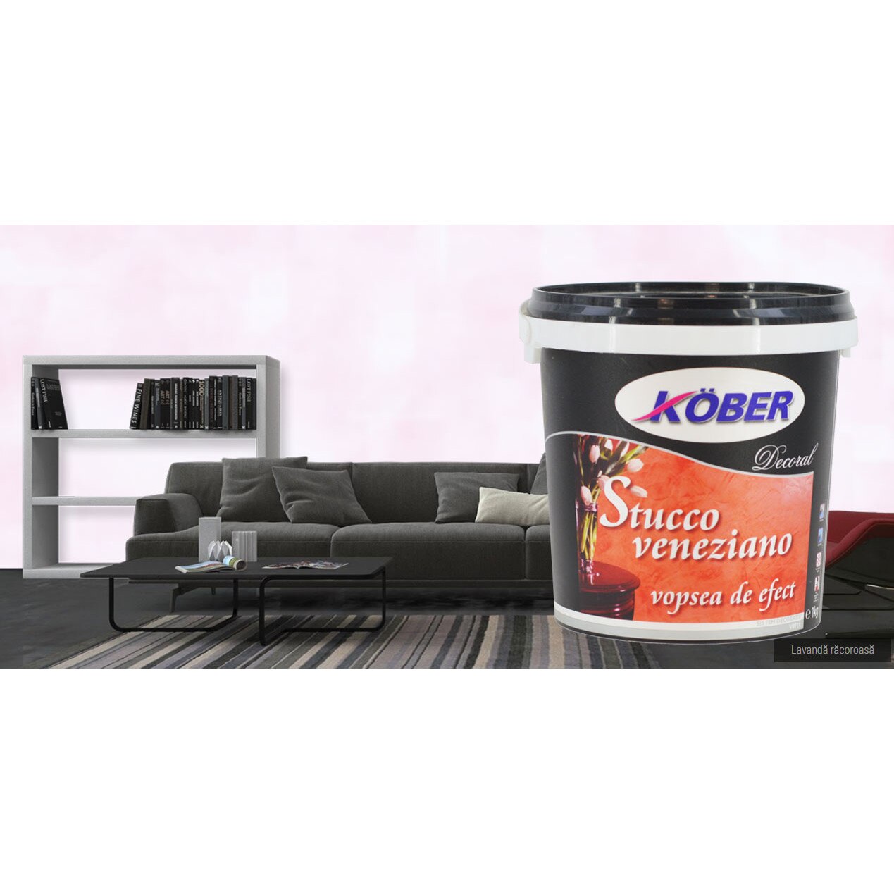 Vopsea efect Stucco Veneziano Lavanda Racoroasa Kober 1 kg - eMAG.ro