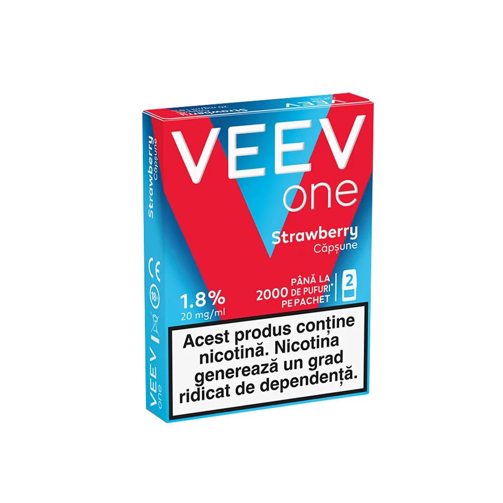 Capsule cu arome Veev One Strawberry, Capsune, 2 capsule, 2000 de ...