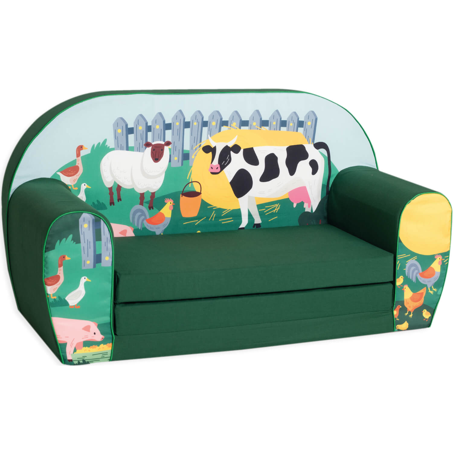 Canapea copii extensibila cu husa detasabila 9 luni - 5 ani Farm ...