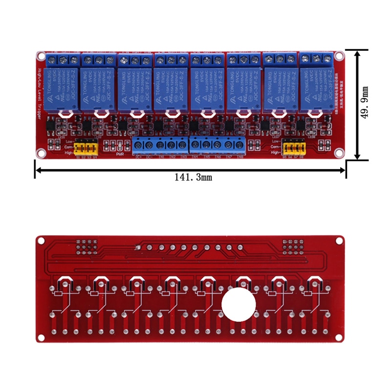 Modul de comanda cu 8 relee la 5V cu optocuplor pentru Arduino - eMAG.ro