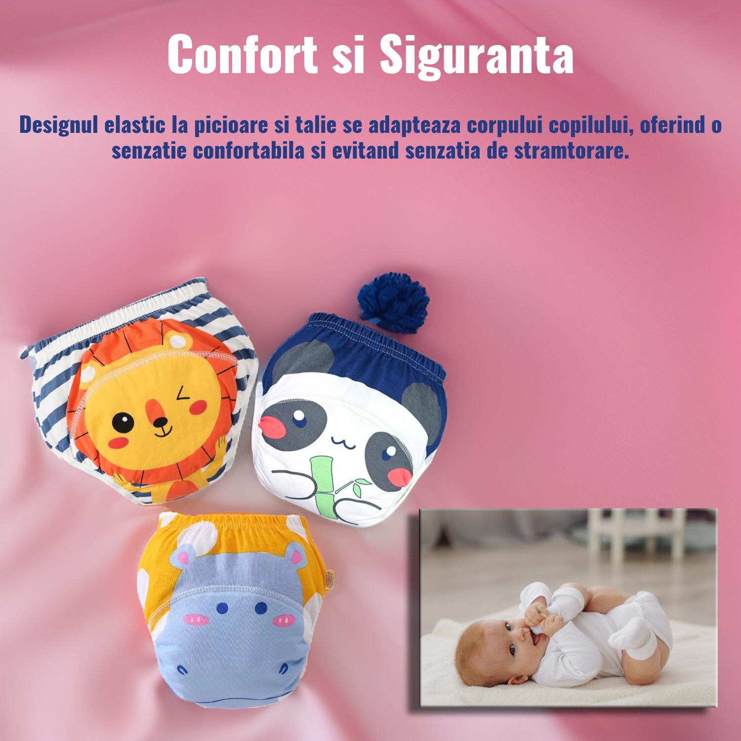 Set 3 chiloti de trecere la olita pentru copii, chiloti antrenament ...