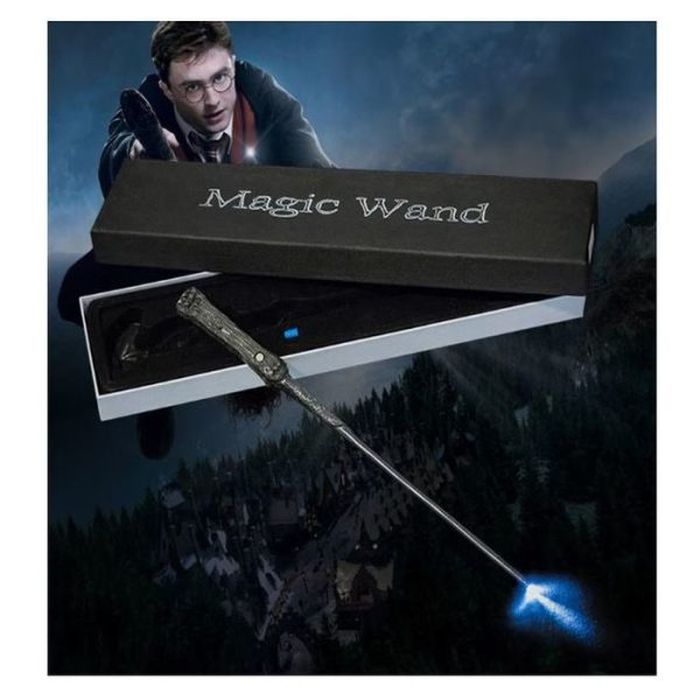 Bagheta Harry Potter din Otel, Led, Neagra, THK® - eMAG.ro