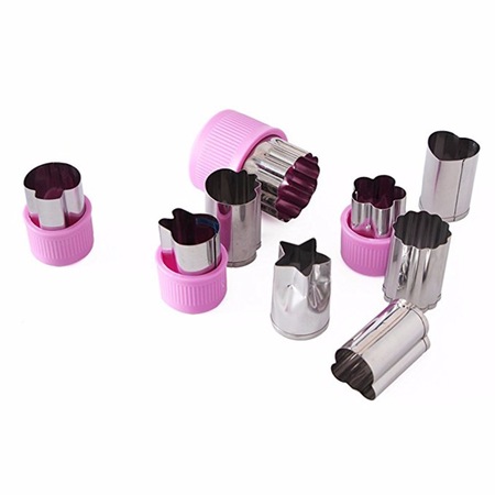 Set 9 forme decupat fructe si legume QttvbTna, inox, modele variate ...