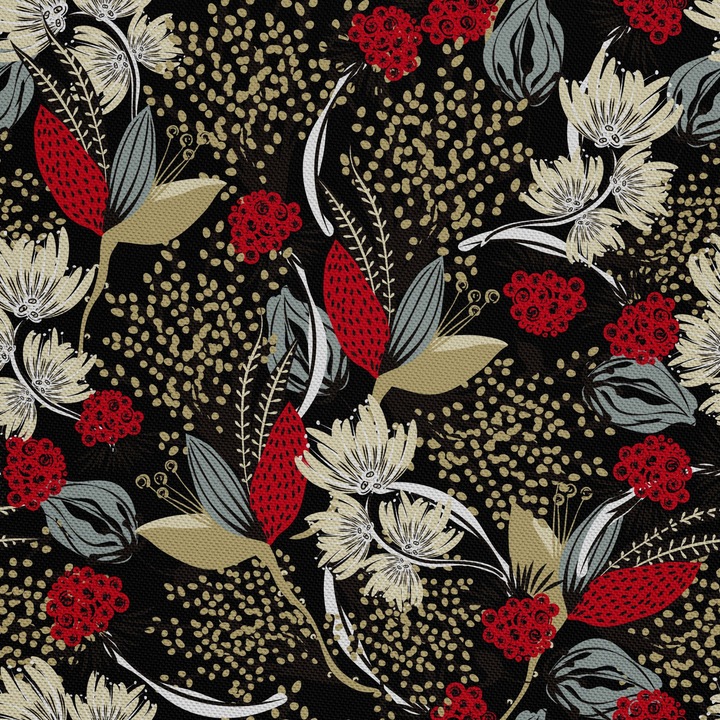 Material textil, Flori artistice, Poliester 100%, 210g/pm, Dimensiune ...