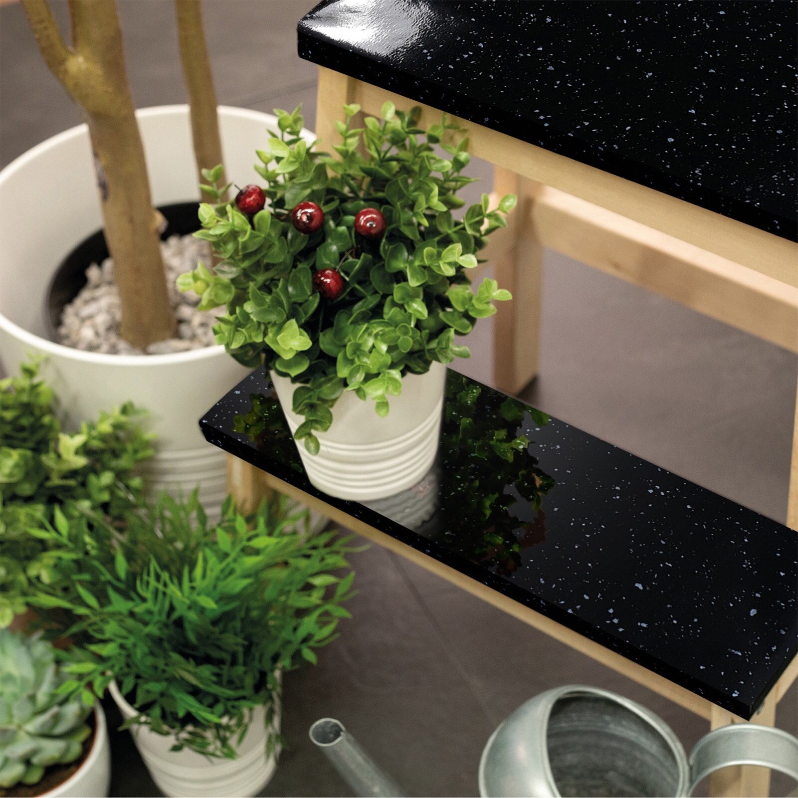 Autocolant pentru mobila sub forma de sticker granit negru, vanzare la ...