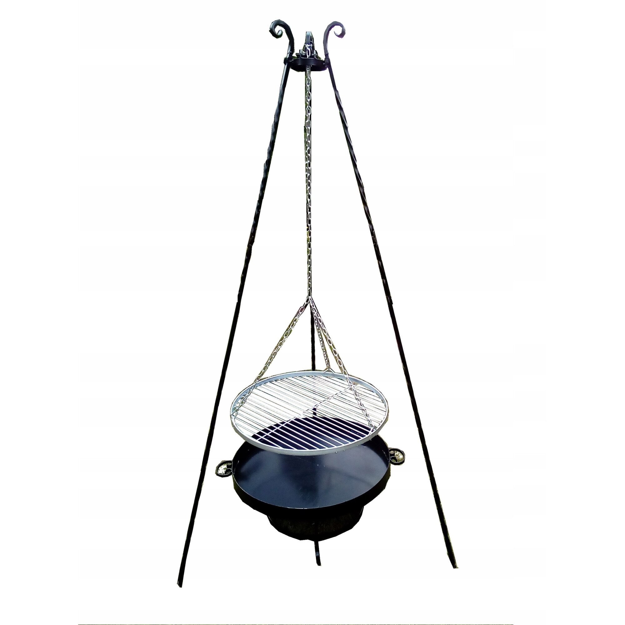Gratar de gradina, Trojnog, INOX 60cm, 60x32.5cm, reglabil - eMAG.ro