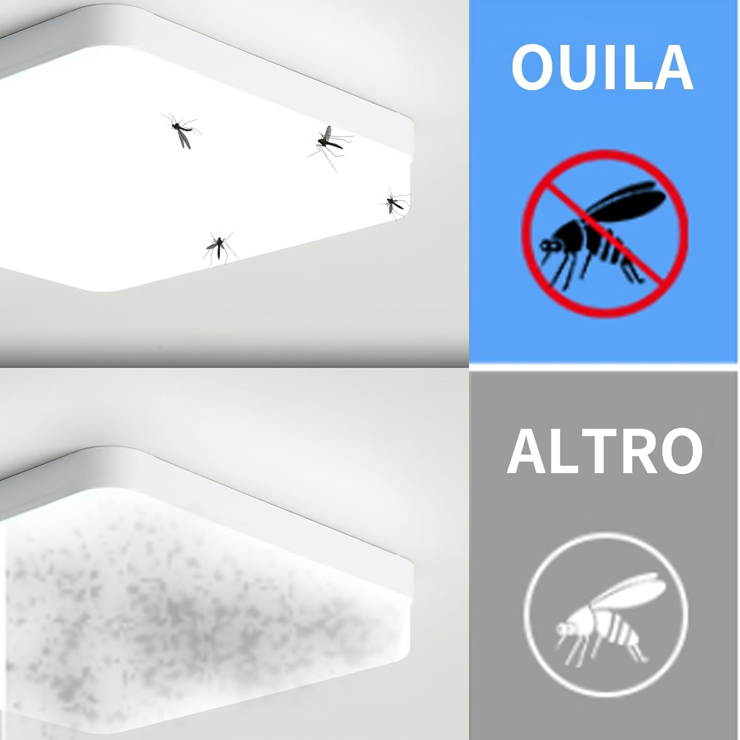 Plafoniere cu LED, Mckalen, 24W, 2700LM, Alb, Patrate, IP44 Rezistent ...