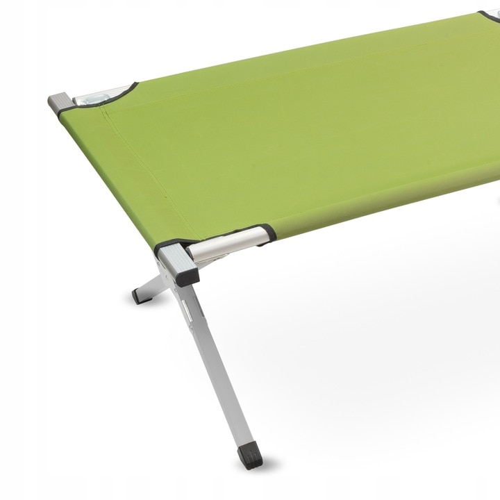 Pat pliant pentru camping, structura metalica, 188x70x44cm, verde - eMAG.ro