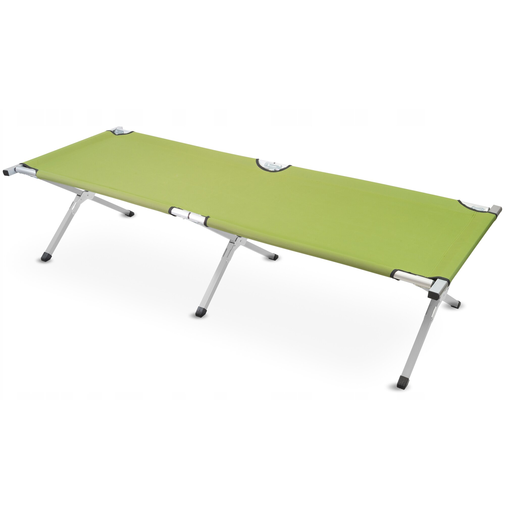 Pat pliant pentru camping, structura metalica, 188x70x44cm, verde - eMAG.ro