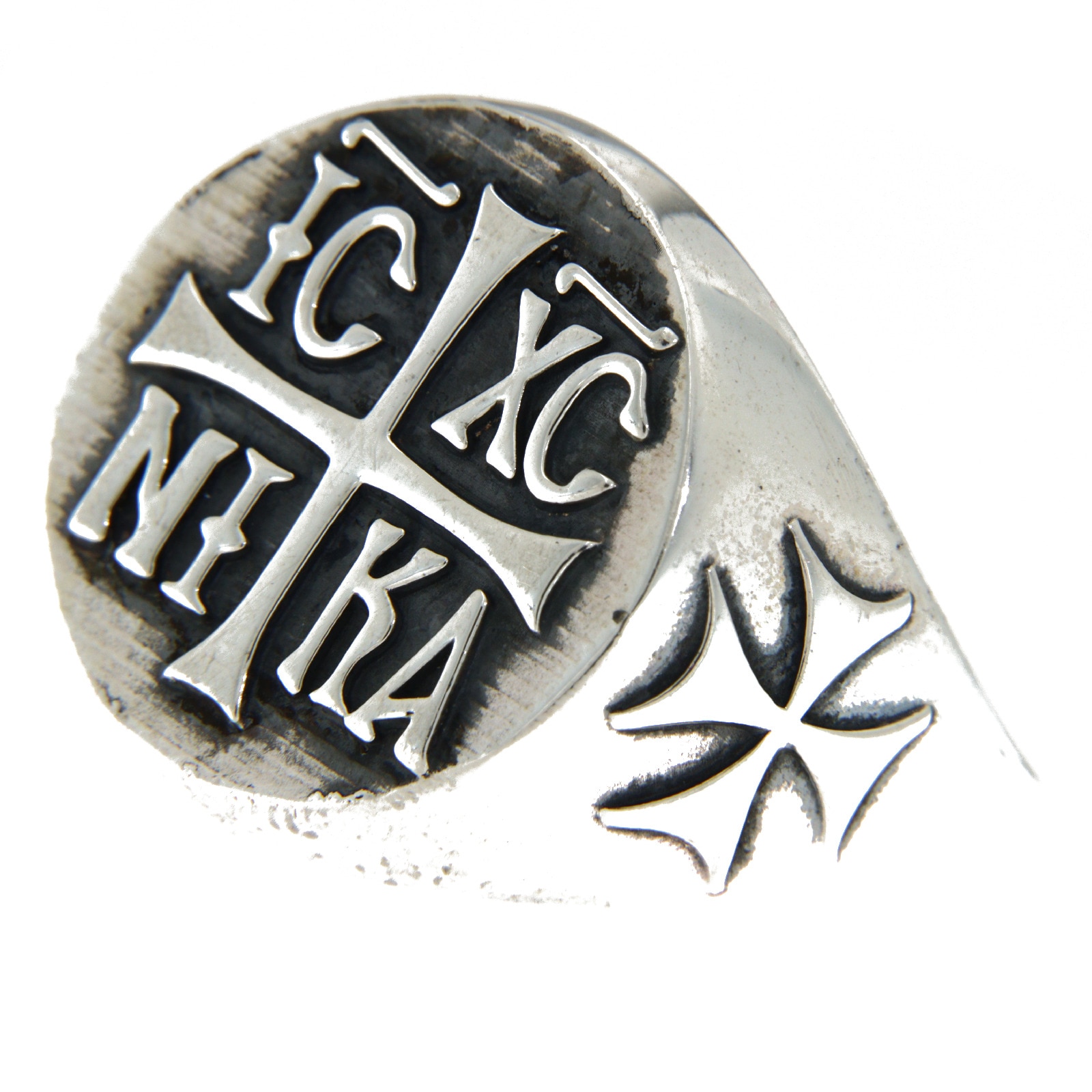 Ghiul argint 925 cu monograma IC XC NI KA aceasta bijuterie sacra aduce ...