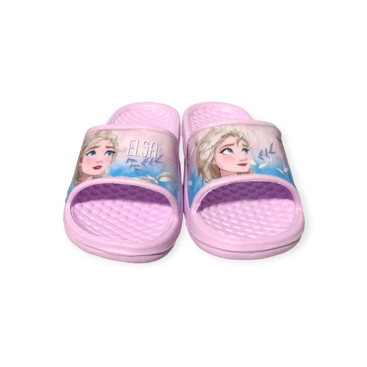 Papuci copii cu talpa antiderapanta, mov, marimea 28-29, Elsa, Frozen ...