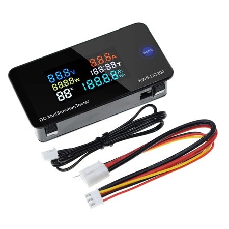 Wattmetru KWS-DC200 cu ampermetru si voltmetru DC 0-200V, 10A - eMAG.ro