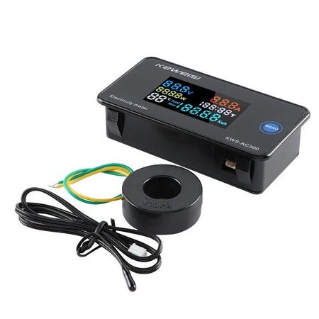 Wattmetru KWS-AC300 cu ampermetru si voltmetru AC 50-300V, 100A - eMAG.ro