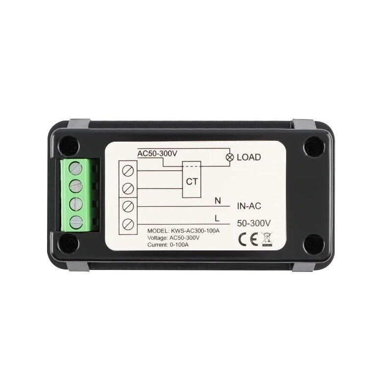 Wattmetru KWS-AC300 cu ampermetru si voltmetru AC 50-300V, 100A - eMAG.ro