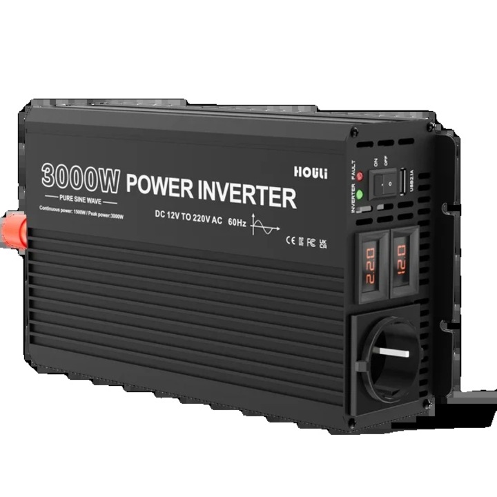 Invertor auto, 3000W, 12V, 220V - eMAG.ro