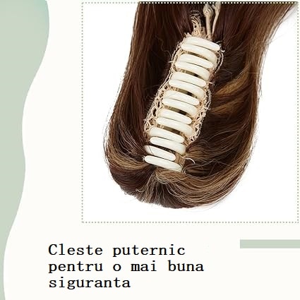 Extensie de par Saten Suvitat, Coada de par tip ponytail ondulata, tip ...