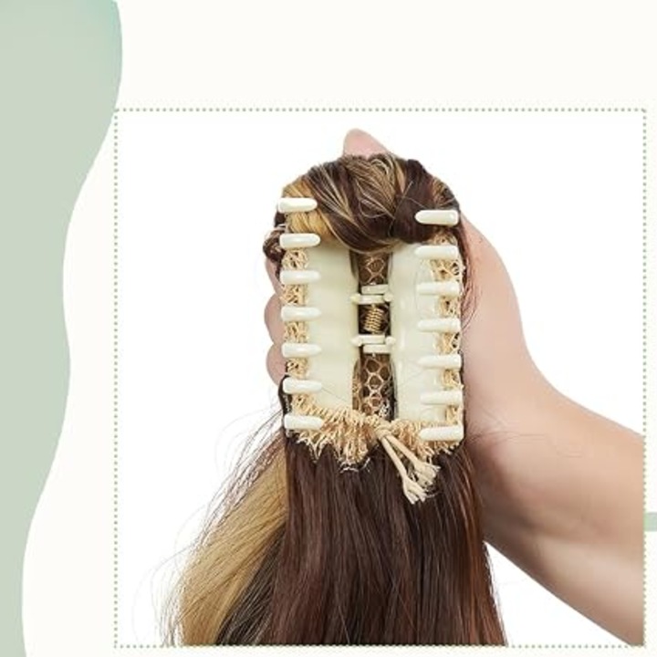 Extensie de par Saten Suvitat, Coada de par tip ponytail ondulata, tip ...