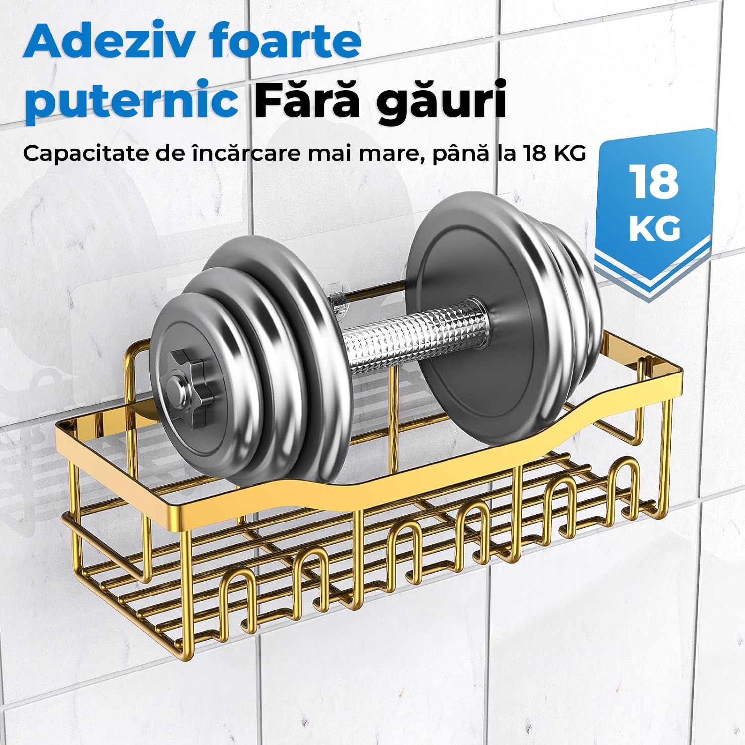 Raft de dus, etajera pentru baie, pentru depozitare in bucatarie, set 5 ...