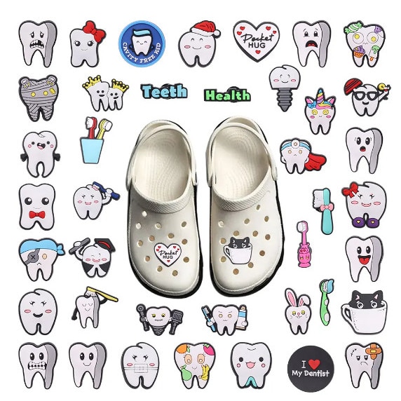 Set 40 Pinuri Jibbitz Accesorii Crocs Saboti, Model Doctor Dentist ...