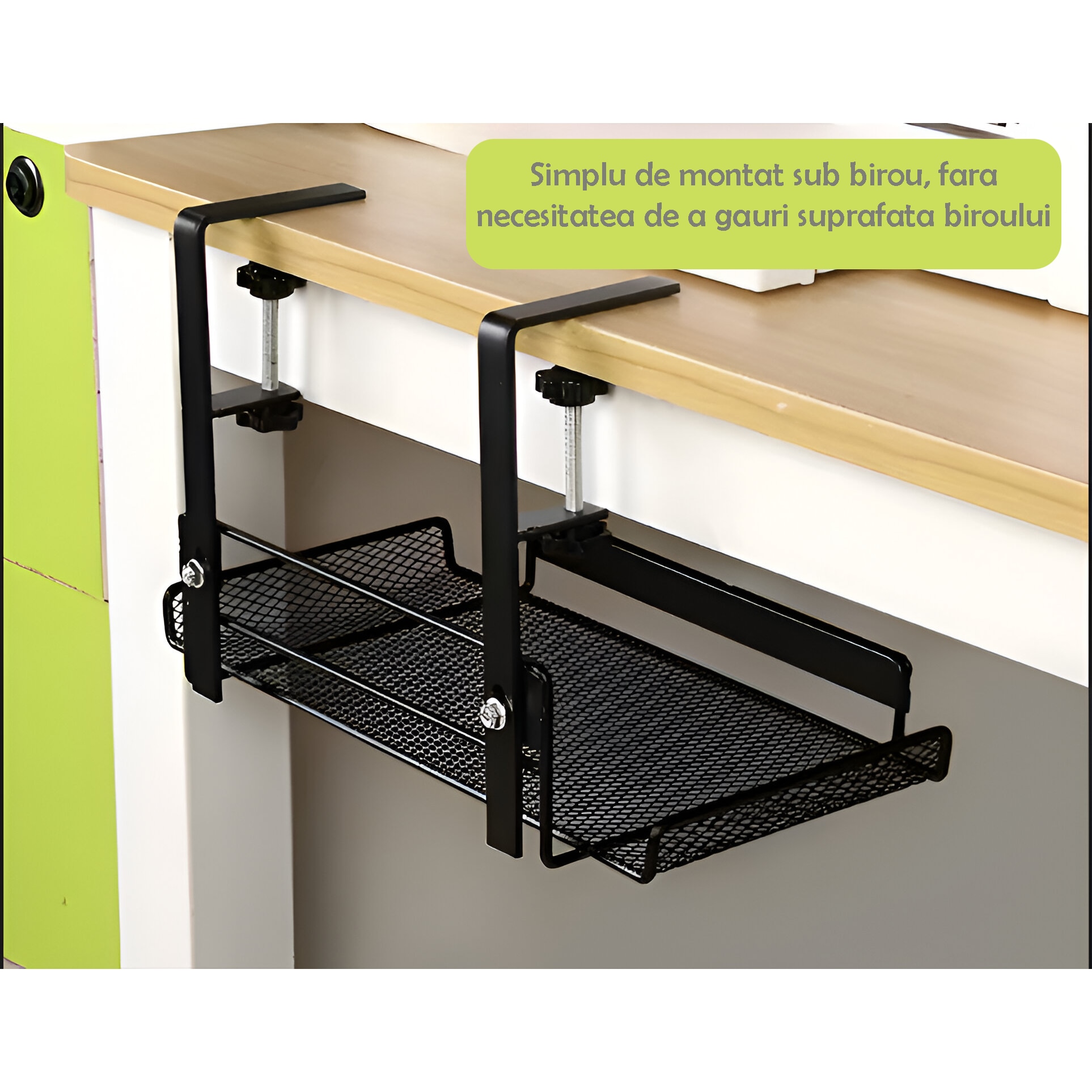 Organizator Reglabil de Cabluri Sub Birou, Simplu de Montat, Fara ...