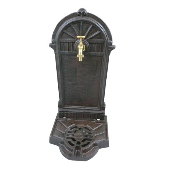 Fantana de gradina din fonta, maro, H 65 cm - eMAG.ro