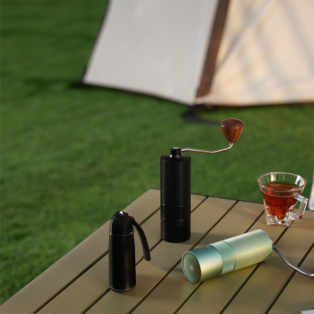 Rasnita de cafea manuala CYBERDUST, Verde, Sistem Dublu De Rulmenti ...