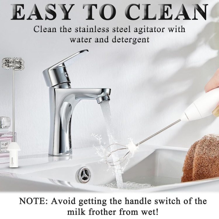 Mixer spuma lapte, cu 3 Inlocuiri de cap agitator, 14000 rotatii/minut ...