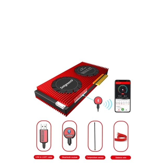 Modul BMS Inteligent pentru Baterii Lifepo4, 12V 200A, Conectivitate ...