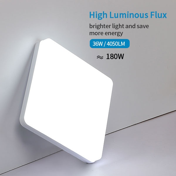 Plafoniere cu LED, Mckalen, 36W, Alb Rece 6500K, IP44 Rezistent la Apa ...