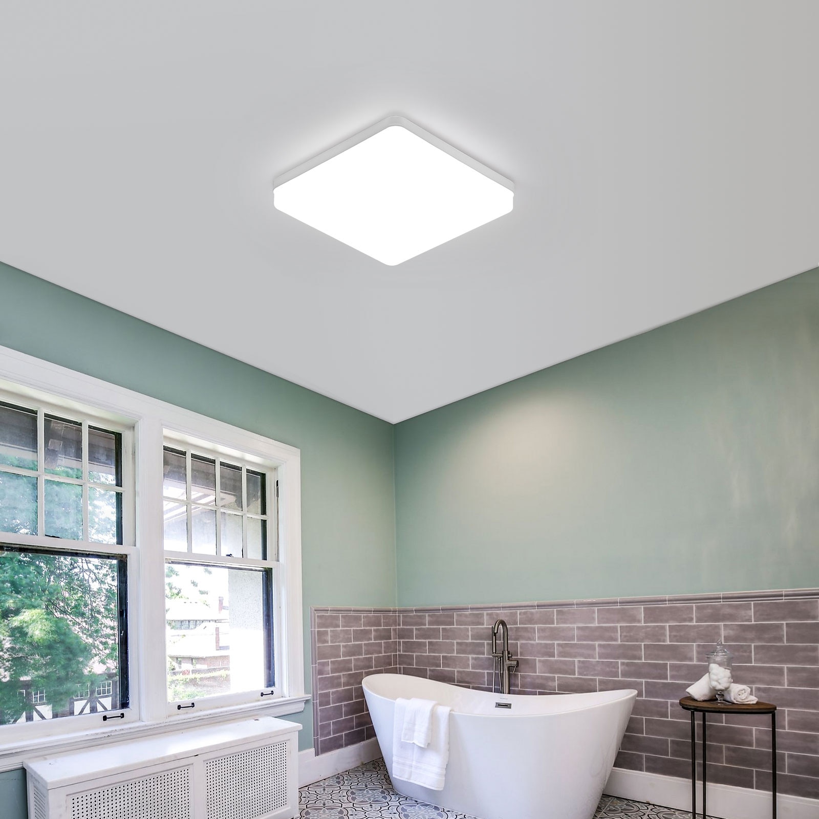 Plafoniere cu LED, Mckalen, 36W, Alb Rece 6500K, IP44 Rezistent la Apa ...