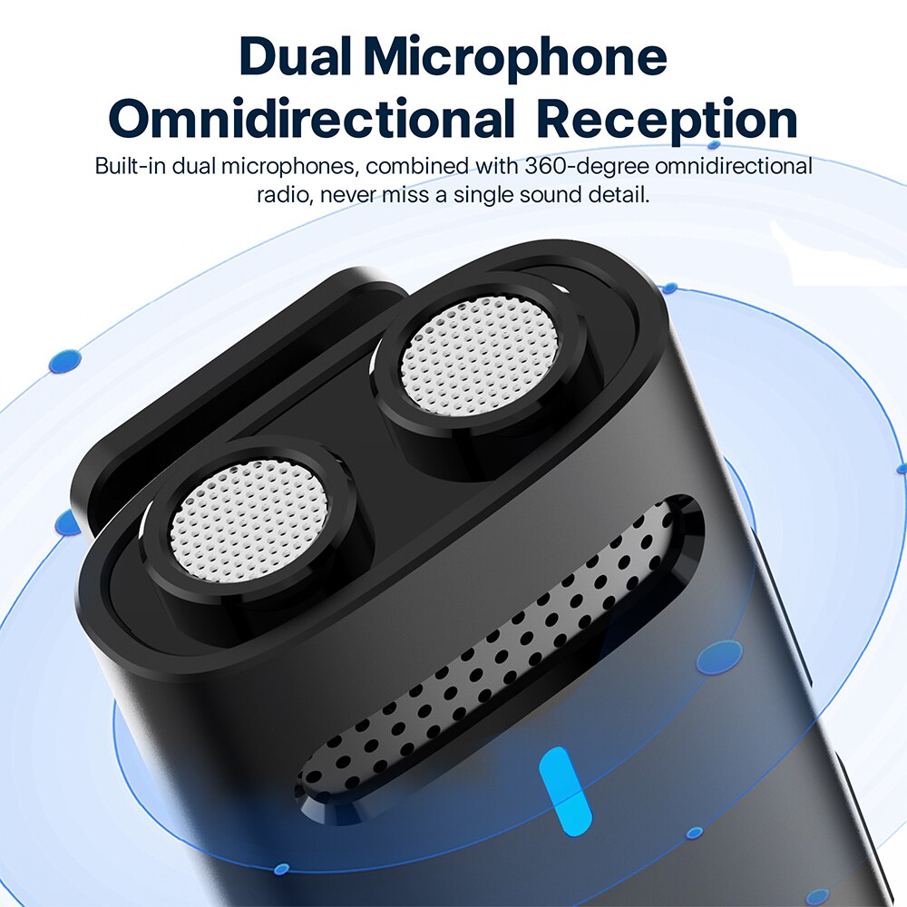 Set 2 Microfoane Lavaliera Profesionala, Excitat®, Wireless, Plug and ...