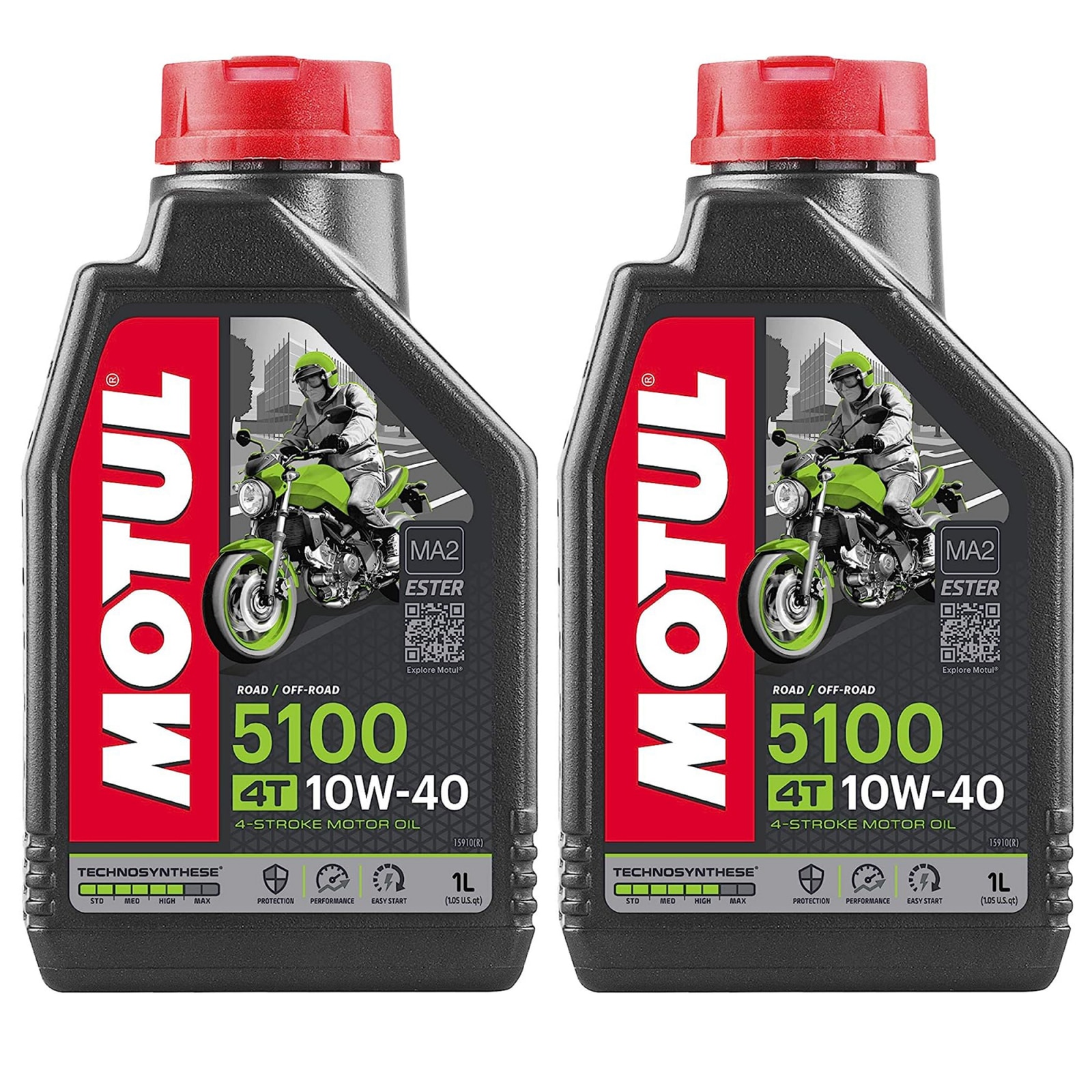 Pachet 2 litri Ulei motor Motul 4T 5100 MA2 10W40 - eMAG.ro