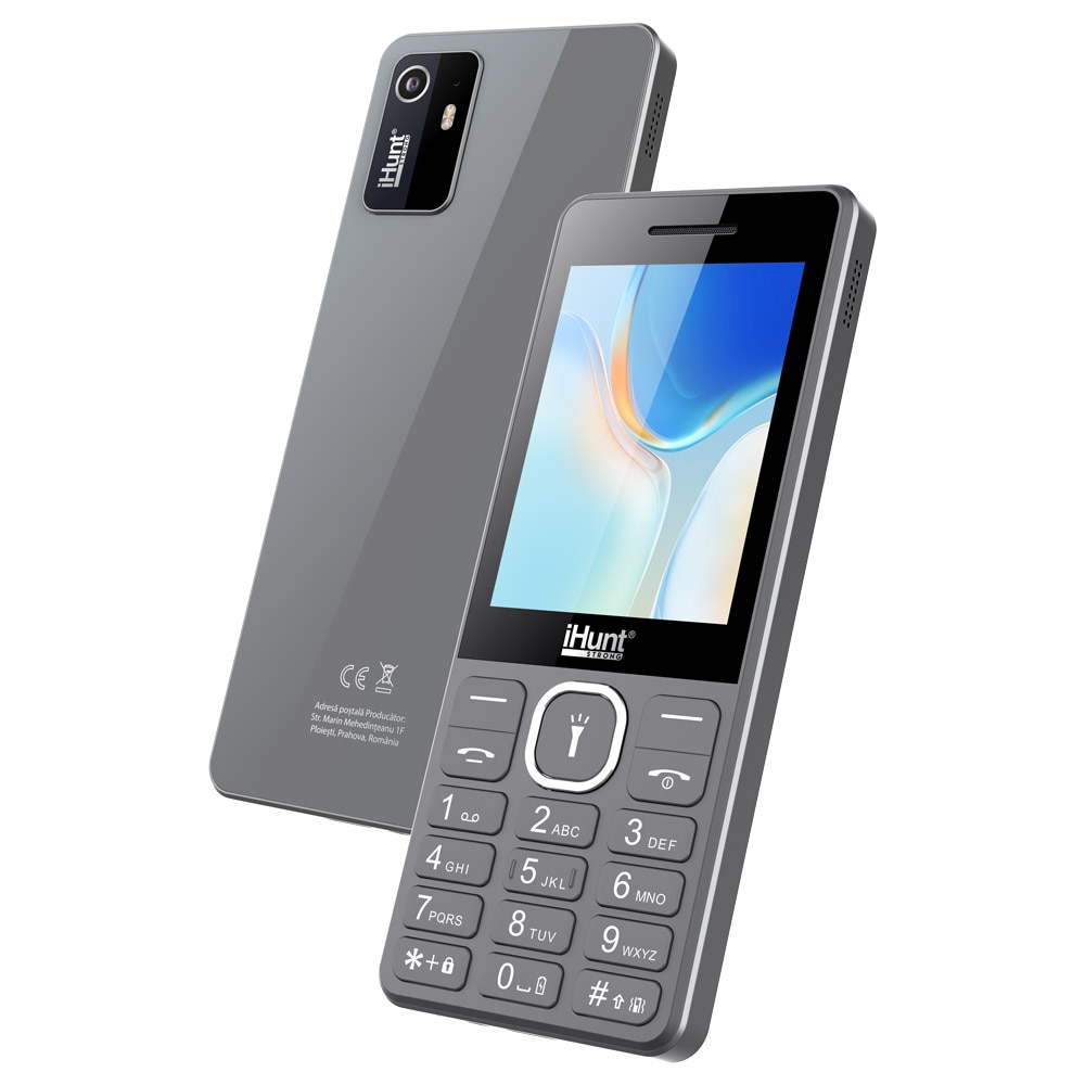 Telefon mobil iHunt i11, 2.8 inch QVGA, Dual SIM, 32MB, 1300 mAh, Silver - eMAG.ro