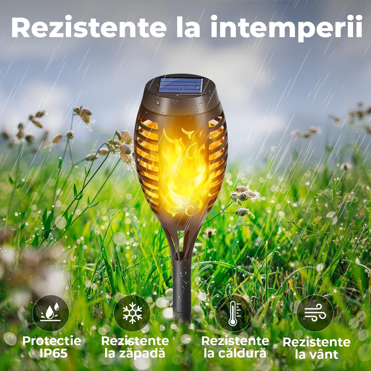 Set de 6 Lampi Solare pentru Exterior, Rezistente la Intemperii ...