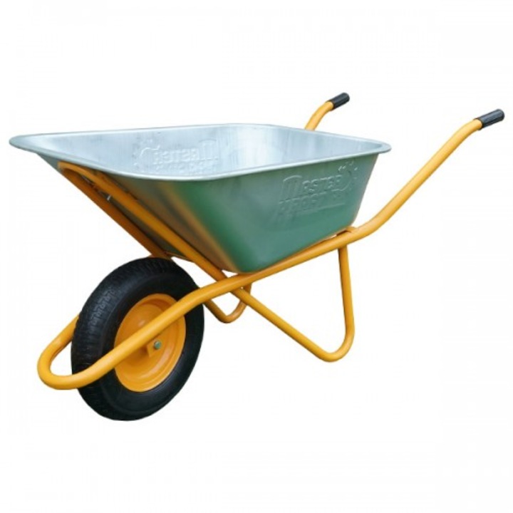 Roaba pentru constuctie, cuva 100L zincata, roata gonflabila, RM3 - eMAG.ro