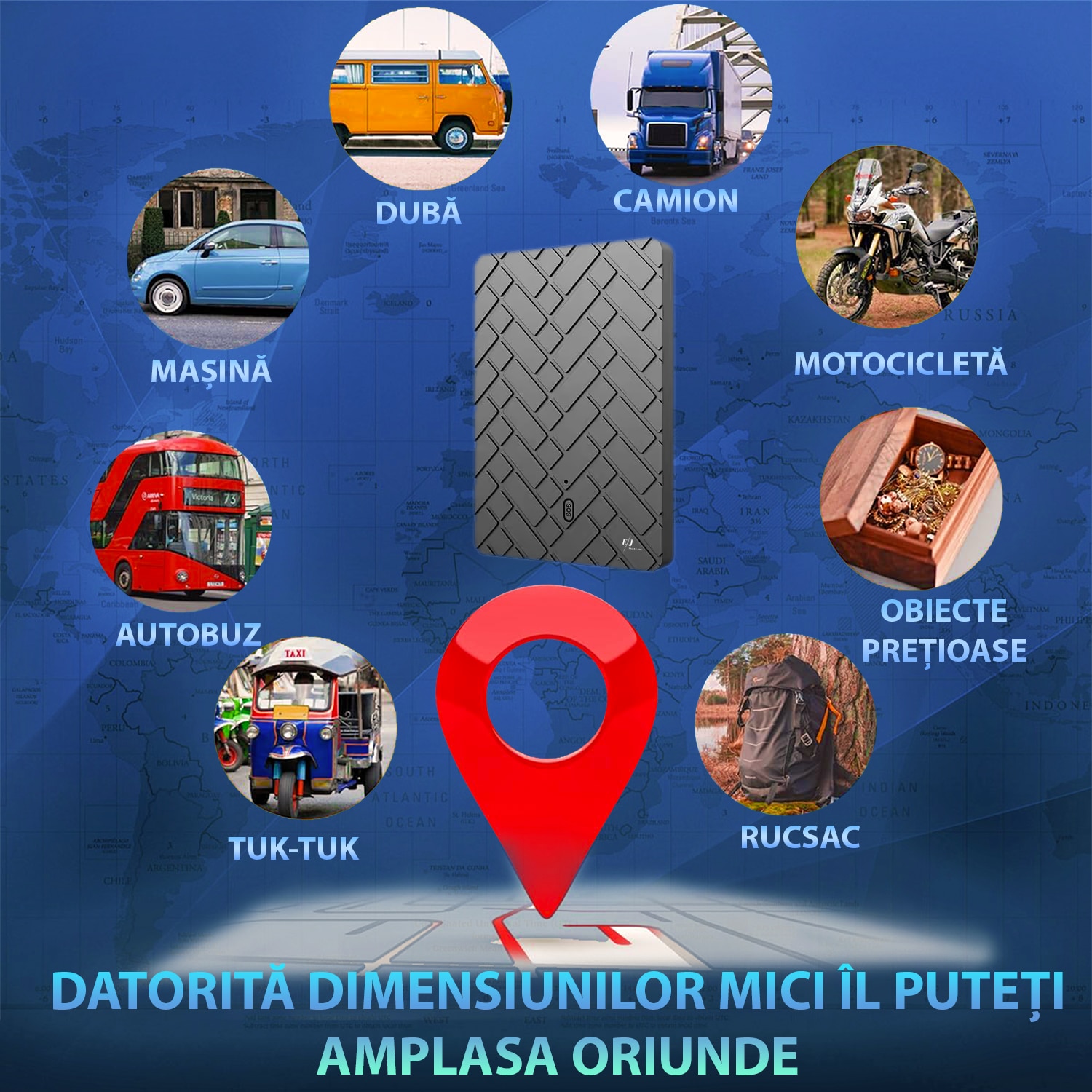 Gps auto spion, M1, localizare in timp real, monitorizare vocala ...