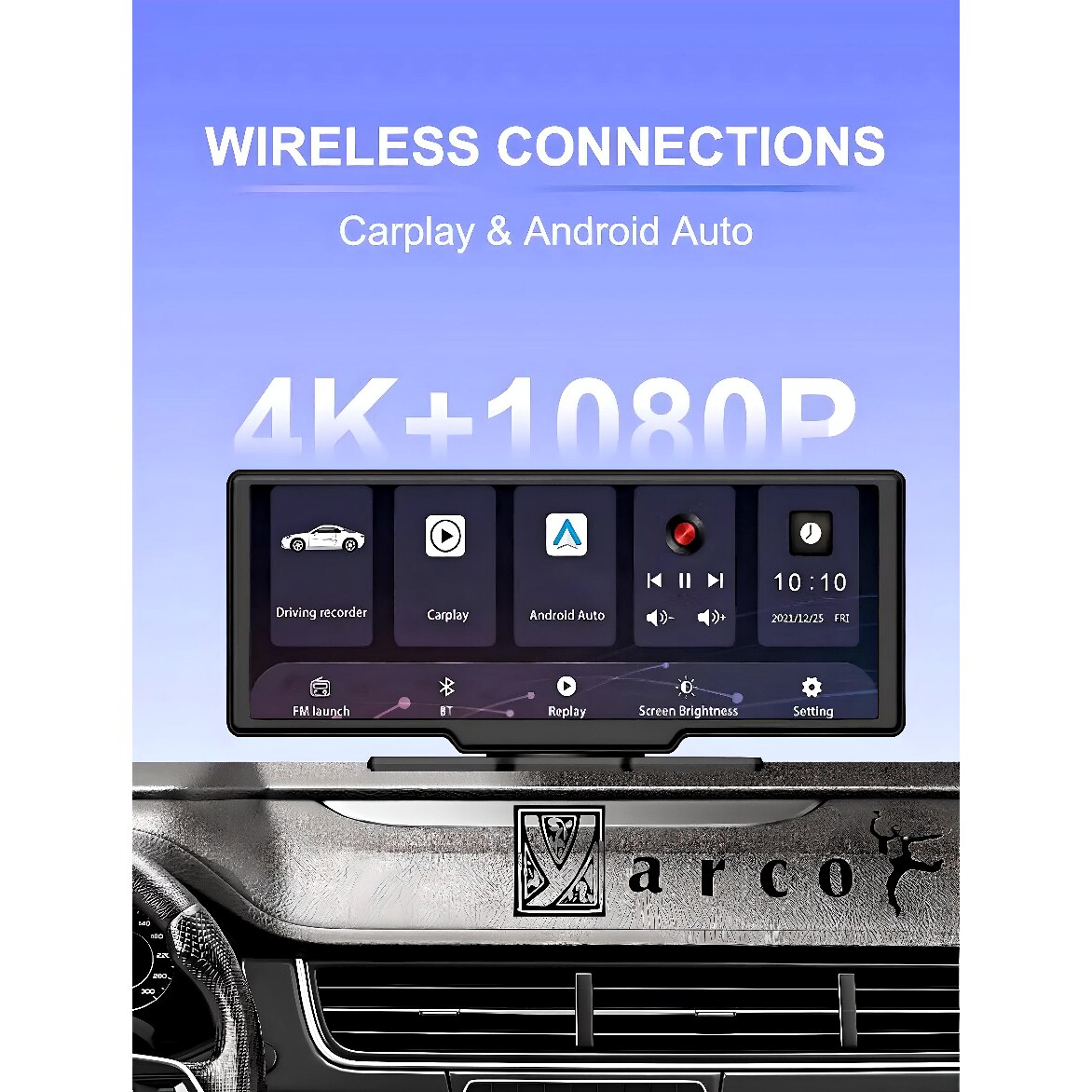 Sistem navigatie auto Multimedia YARCO® cu GPS Tracker, 26 cm, 2 camere ...