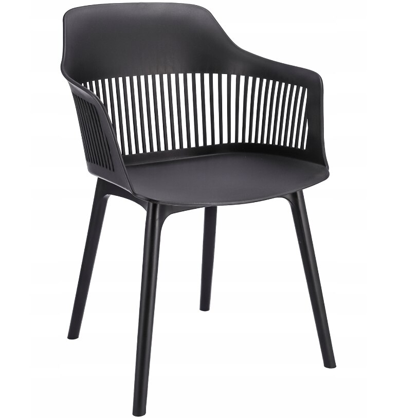 Scaun de gradina/ terasa plastic, Negru - eMAG.ro