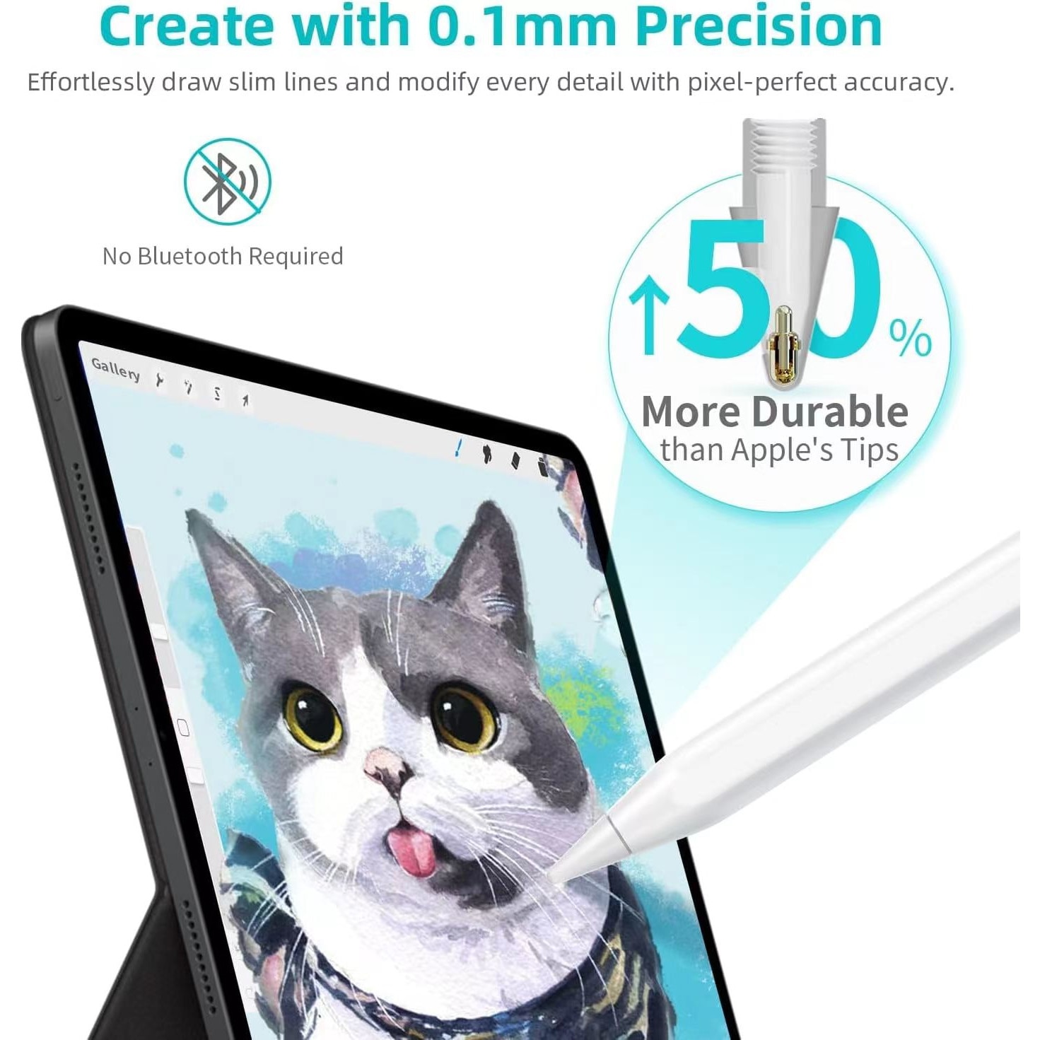 Stylus iPad Pen, LXJTHT, Pix pentru tableta iPad Apple 2018-2024 ...