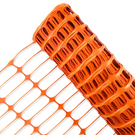 Plasa de constructie, Plastic, 1 m x 50 m, portocaliu - eMAG.ro