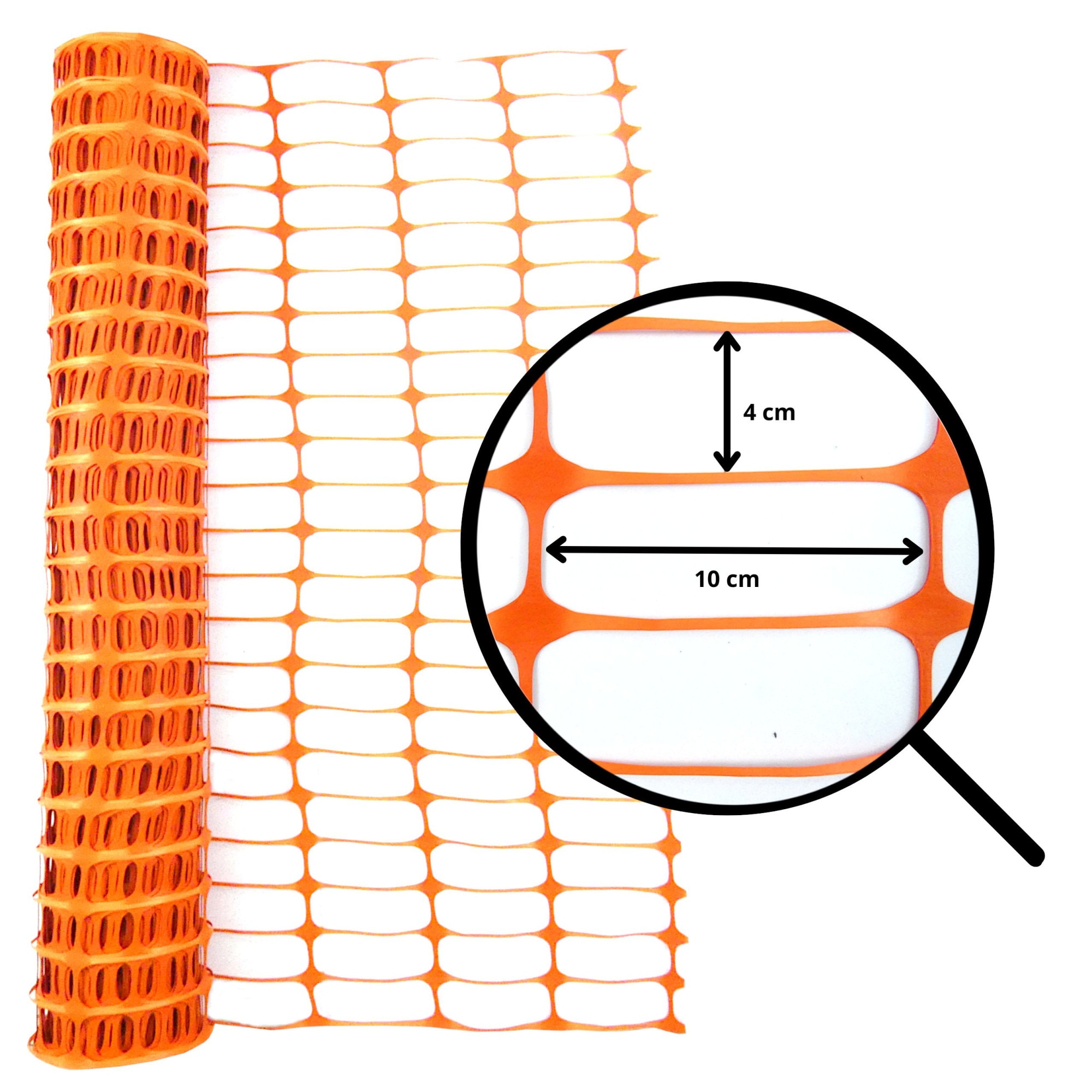Plasa de constructie, Plastic, 1 m x 50 m, portocaliu - eMAG.ro