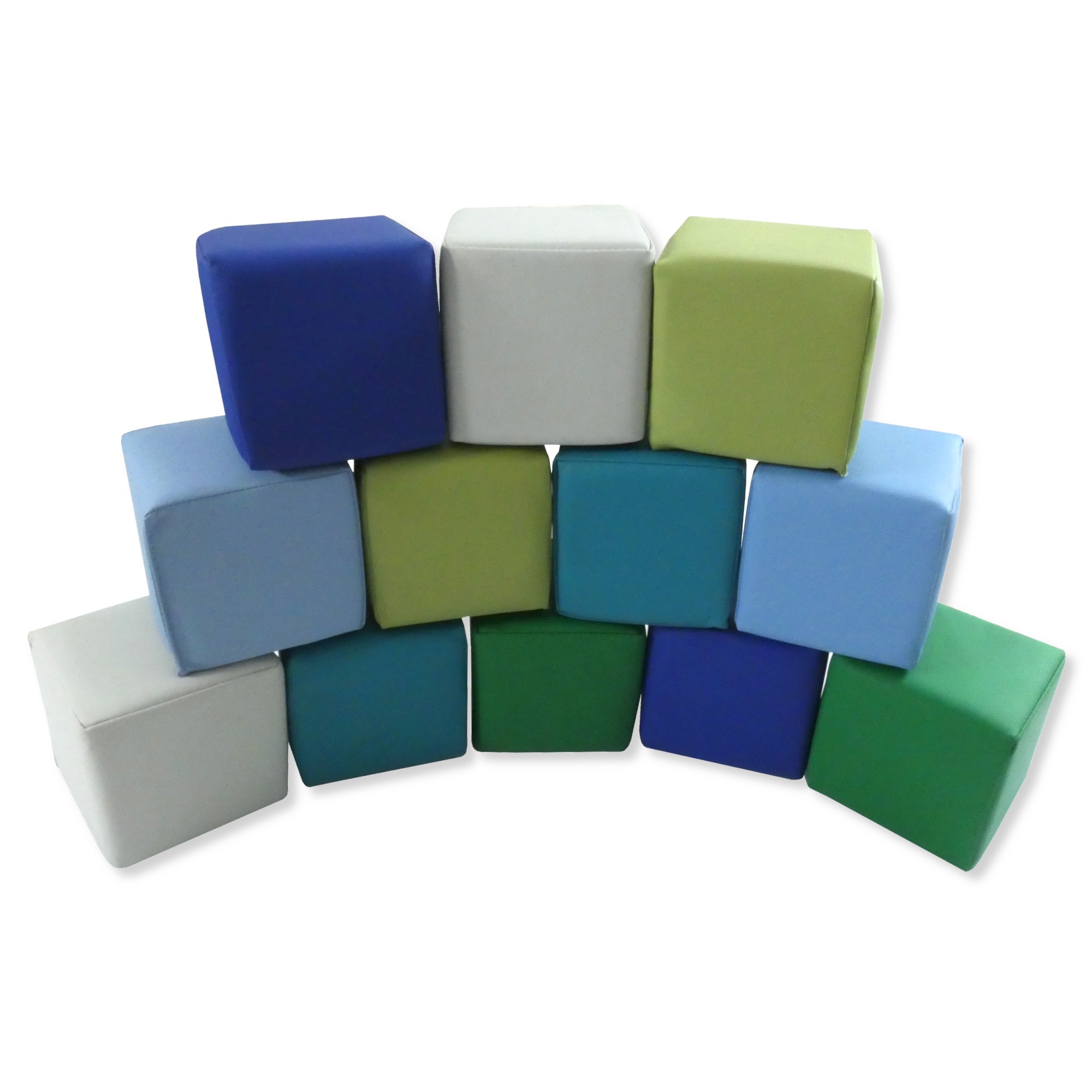 Set 12 cuburi din spuma, multicolor, 14x14x14cm - eMAG.ro