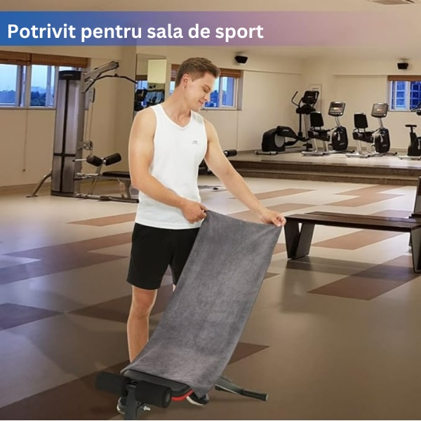Prosop Fitess/Sala 130 x 50 cm, Buzunar Cu Fermoar, Anti-alunecare ...
