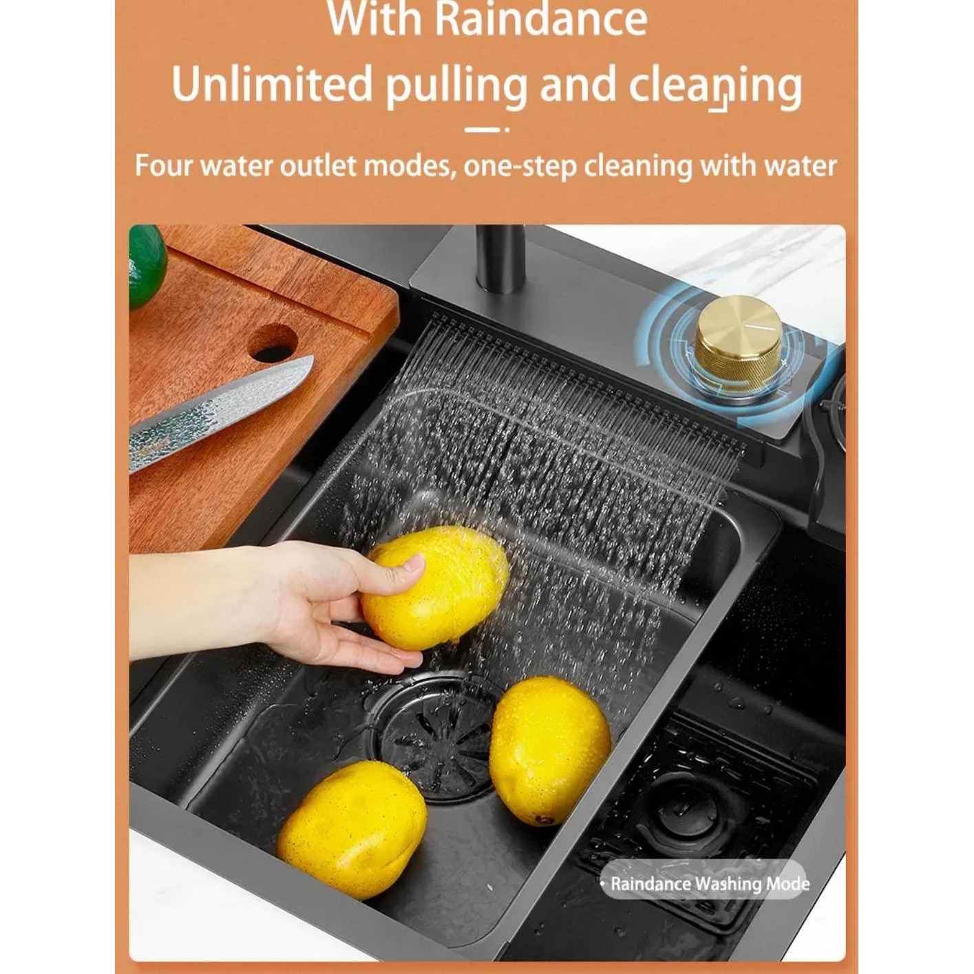 Chiuveta bucatarie multifunctionala din otel inoxidabil cu 2 baterii ...