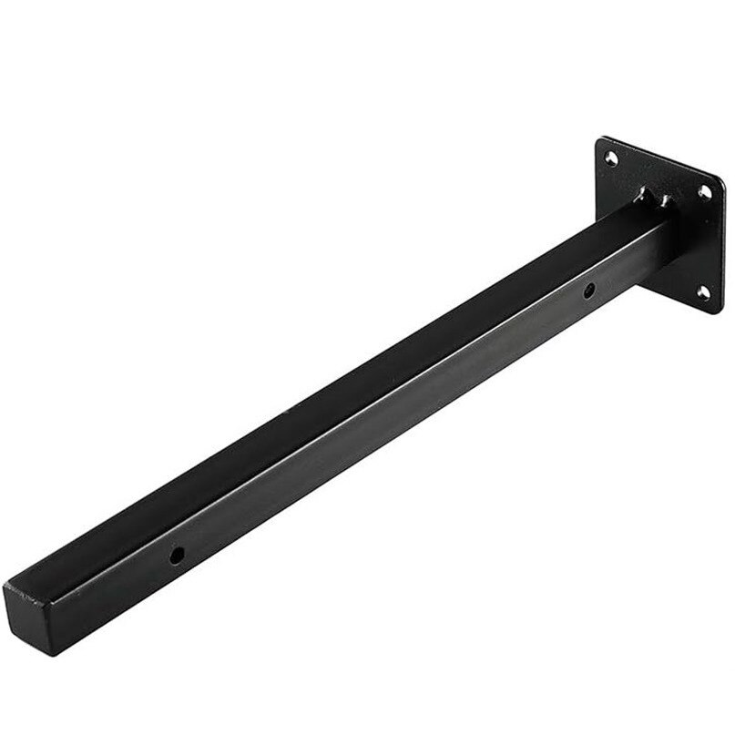 Set suporturi raft perete, design industrial retro, negru, 4 bucati ...