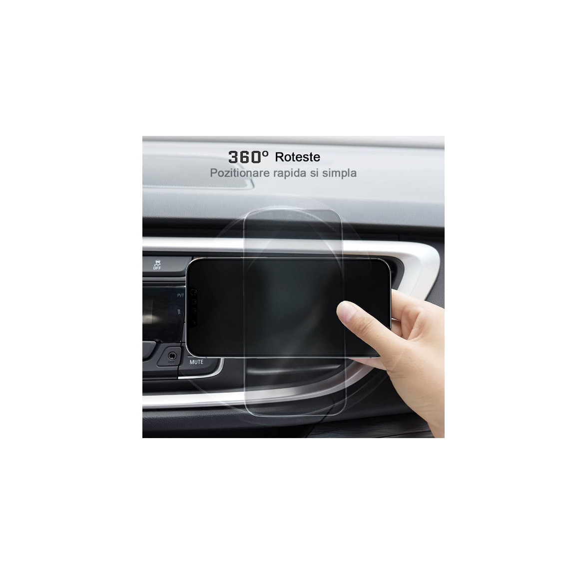 Suport Auto Magsafe, Incarcare Wireless, Compatibil cu iPhone, Negru ...