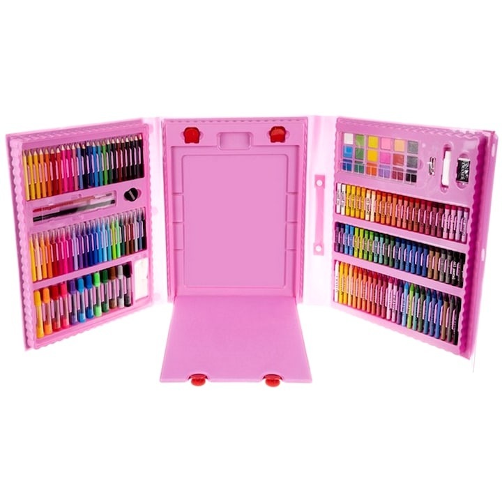 Комплект за рисуване за деца Dactylion®, 208 части, 41 x 31 x 5 см ...