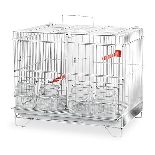 Colivie pentru canari, GAUN, 2 compartimente, cu accesorii, 40 x 26.5 x ...