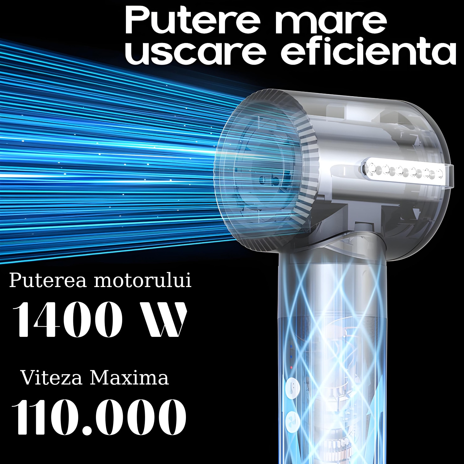 Uscator de par Profesional 7 in 1 ATOMKIT, Set Wrap Air Styler 110000 ...